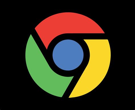 Google Chrome Symbol Logo Design Vector Illustration With Black