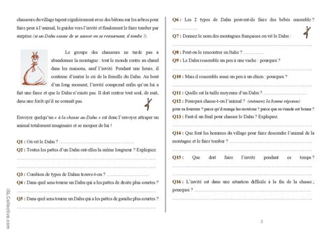 La Chasse au Dahu Deutsch DAF Arbeitsblätter pdf doc
