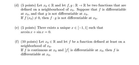 solved d 5 points let x0∈r and let f g r→r be two