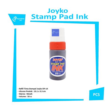Jual JOYKO Stamp Pad Ink Refill Tinta Stempel SPI 14 Merah Shopee