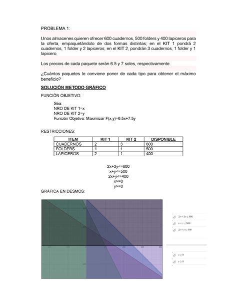 Examen Final Problema Unos Almacenes Quieren Ofrecer Cuadernos