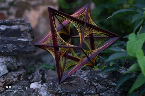 Merkaba 72 Knots Astroid String Art Stellated Octahedron Etsy