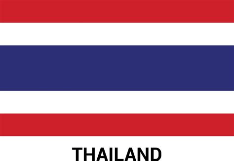 Thailand Flag Design Vector 13268877 Vector Art At Vecteezy