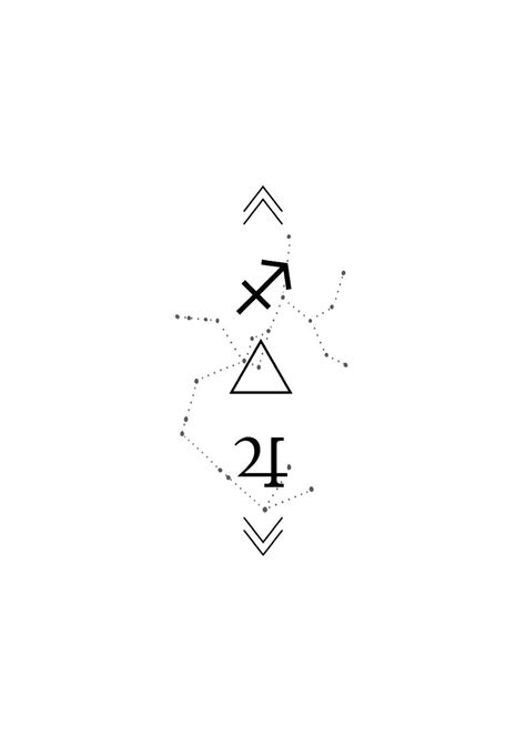 Cool Sagittarius Sign Tattoo