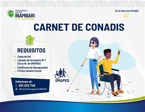 Cómo obtener tu carnet Conadis Campañas Municipalidad Distrital
