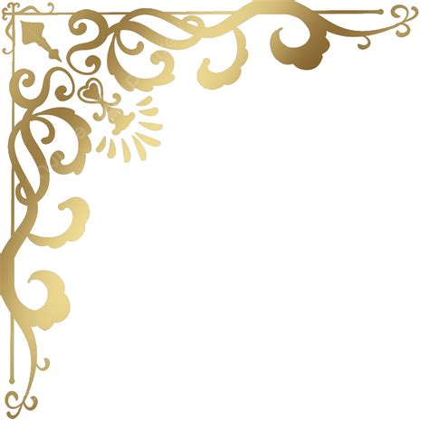 European Style Corner Decoration Simple Pattern Retro Pattern Gold