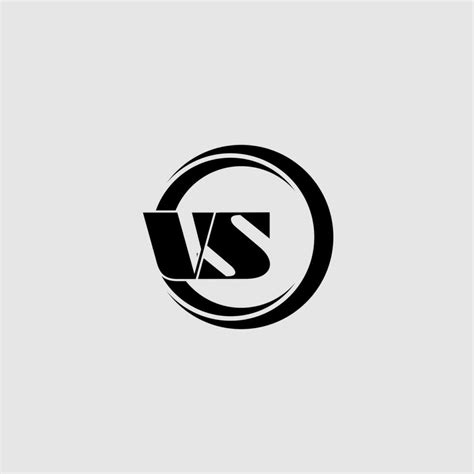 Letters Vs Simple Circle Linked Line Logo Vector Art At Vecteezy