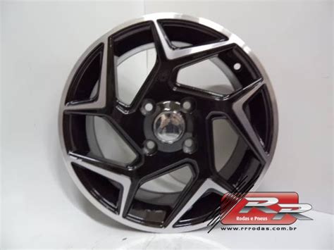 JOGO DE RODA FORD FIESTA ST REPLICA MONACCO MW010 15X6 PRETO BRILHANTE