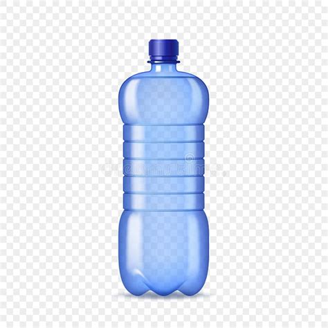 Botella Azul De Agua Sin Plantilla De Etiqueta Para Marca Sobre Fondo