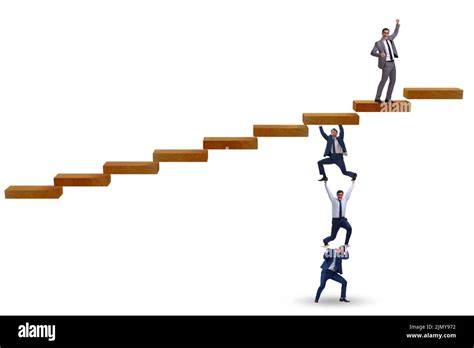 Teamwork Concept With Businessmen Helping Each Other Stock Photo Alamy