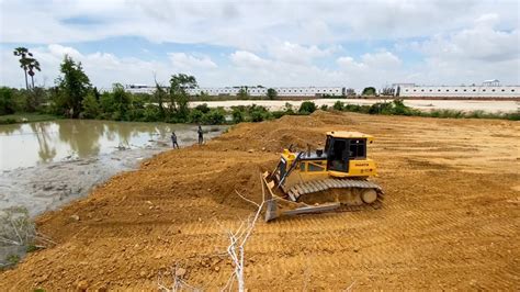 Amazing Land Filling Project By BULLDOZER SHANTUI With Mini 5ton
