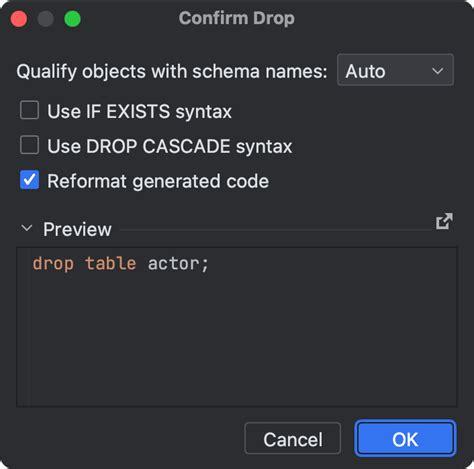 Tables PyCharm Documentation