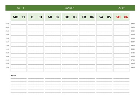 Wochenkalender 2019 Schweiz Excel Zum Ausdrucken Kostenlos