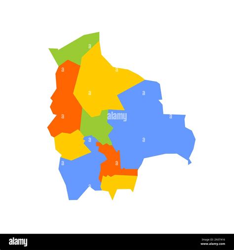 Bolivia Political Map Of Administrative Divisions Departments Blank