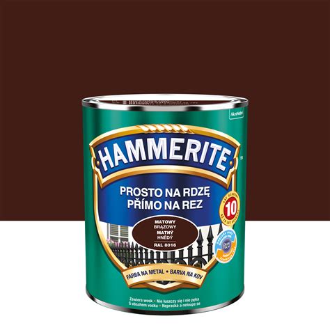 Farba Antykorozyjna Prosto Na Rdz L Mat Br Zowa Hammerite Leroy