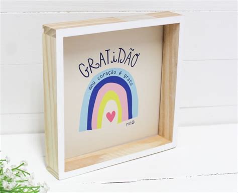 Quadro Gratidão Item de Decoração Acocho Presentes Nunca Usado