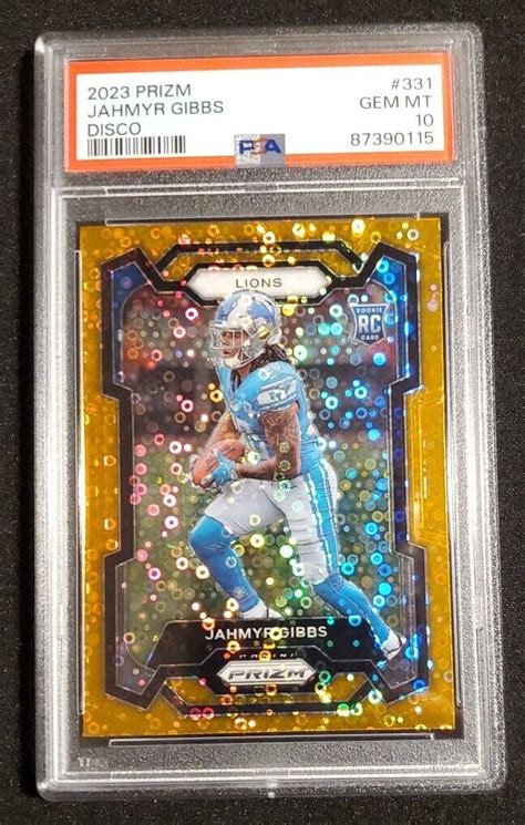 Jahmyr Gibbs Prizm Disco Psa Price Guide Sports Card