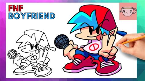 How To Draw Boyfriend Peace Sign Pose Friday Night Funkin FNF