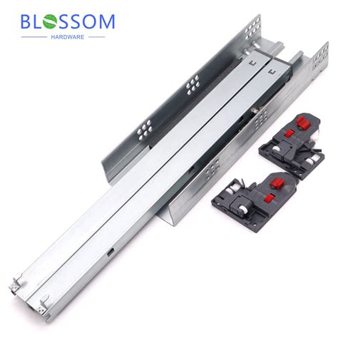 Folding Telescopic Rails Soft Close Full Extension Cabinet Concealed