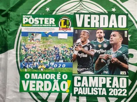 Kit Pôster Palmeiras Campeão Paulista 2020 E Paulista 2022 A