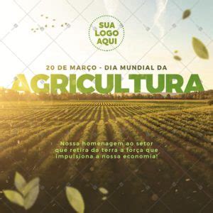 Dia Mundial da Agricultura PSD Editável Social Media Template