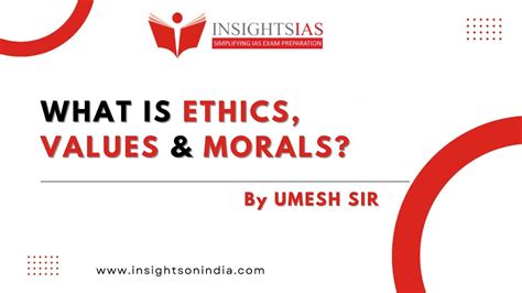 InstaEthics Day 4 WHAT IS ETHICS VALUES MORALS YouTube
