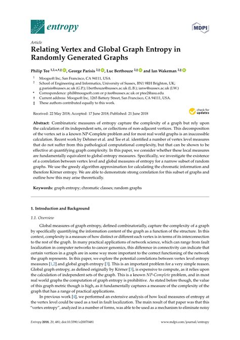 pdf relating vertex and global graph entropy in randomly generated graphs