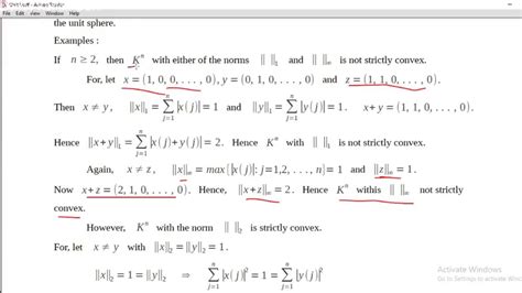 Strictly Convex Normed Space Definition And Examples Youtube