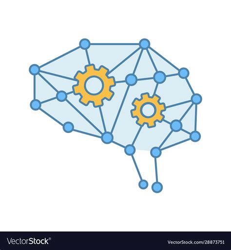 Deep Learning Ai Color Icon Royalty Free Vector Image