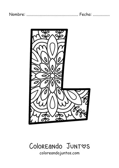 Mandala De La Letra L Coloreando Juntos 11934 The Best Porn Website