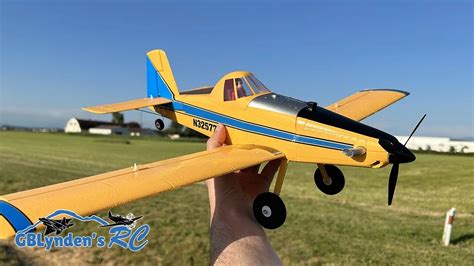 Very Windy Maiden E Flite UMX Air Tractor RC Plane Maiden Flight Review