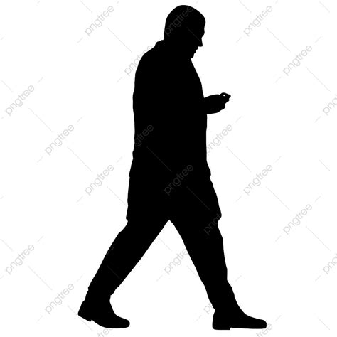 Adult Standing Silhouette Vector PNG Silhouette Man Standing Adult