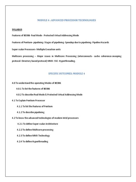module 4 note mp pdf central processing unit multi core processor