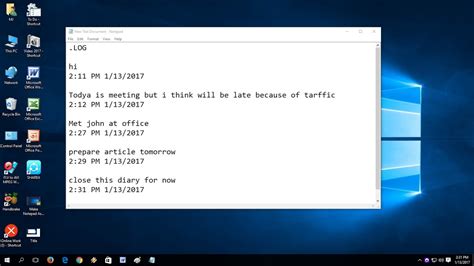 Use Notepad As A Personal Diary Or Do To List Auto Time Dates Youtube