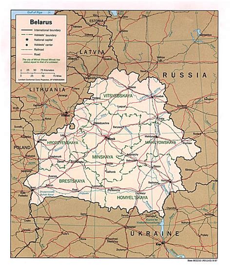 Full Administrative And Political Map Of Belarus Full Belarus