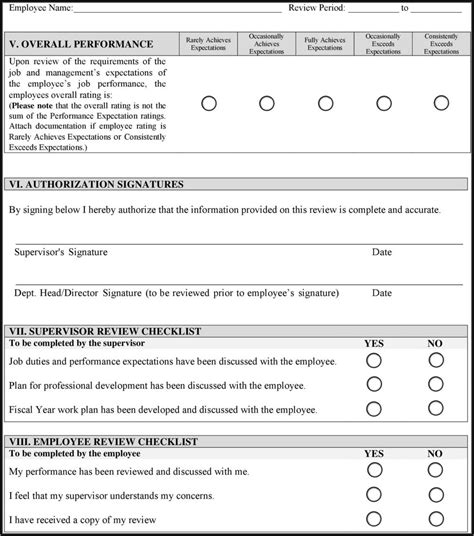 Employee Performance Review Template Excel Template Resume