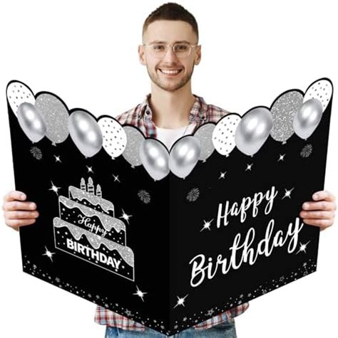 Amazon Jumbo Birthday Card With Envelope Giant Guest Book Happy
