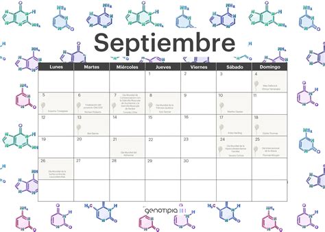 Calendario genético septiembre 2022 El Blog de Genotipia