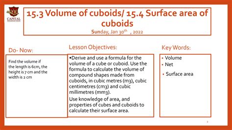 Solution Volume Of Cuboids Surface Area Of Cuboids Studypool