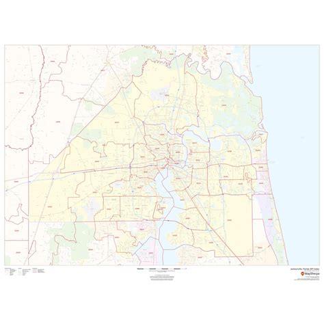 Jacksonville Zip Code Map Vikki Jerrilee