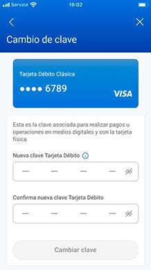 Cambio de clave Tarjeta débito Canales Banco de Bogotá
