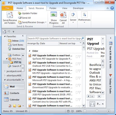 how to add and manage rss feed in outlook