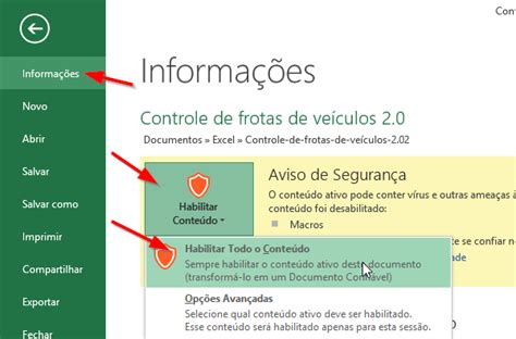 Habilitar Macro No Excel Minhas Planilhas
