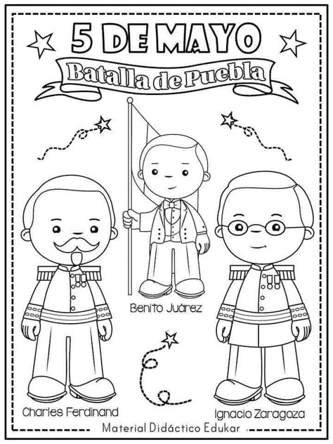 Dibujos De Batalla De Puebla Para Colorear Para Colorear Pintar E