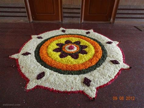 Pookalam White Onam Rangoli Patterns Rangoli Ideas Rangoli Designs