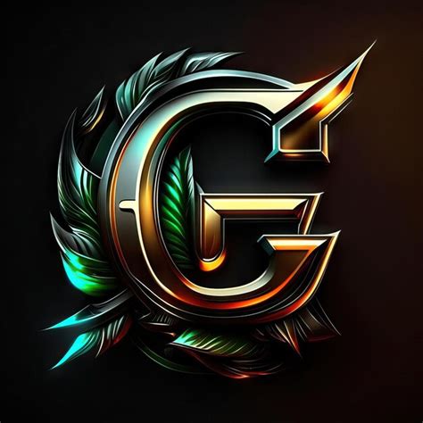 Logotipo De La Letra G Con Detalles Dorados Foto Premium