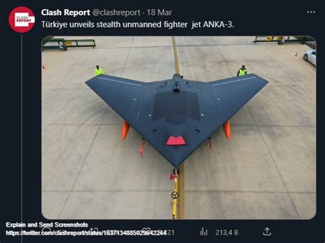T Rkiye Unveils Stealth Unmanned Fighter Jet Anka Gag