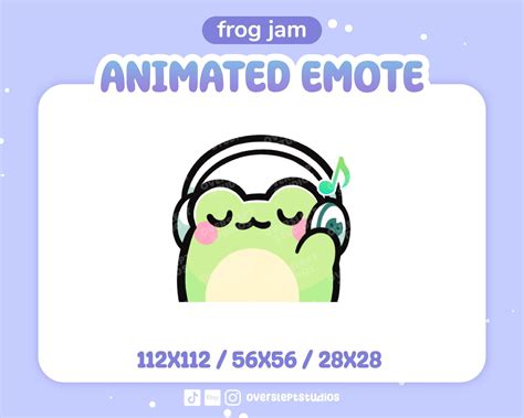 ANIMATED Frog Jam Emote For Twitch And Discord Frog Emote Music Emote