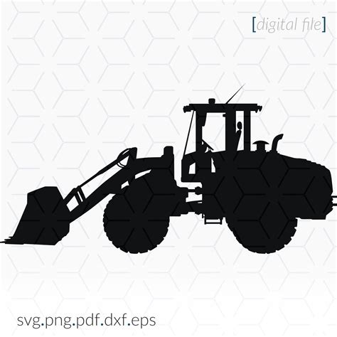 Bulldozer Silhouette SVG File For Cricut And Cutting Machines Etsy
