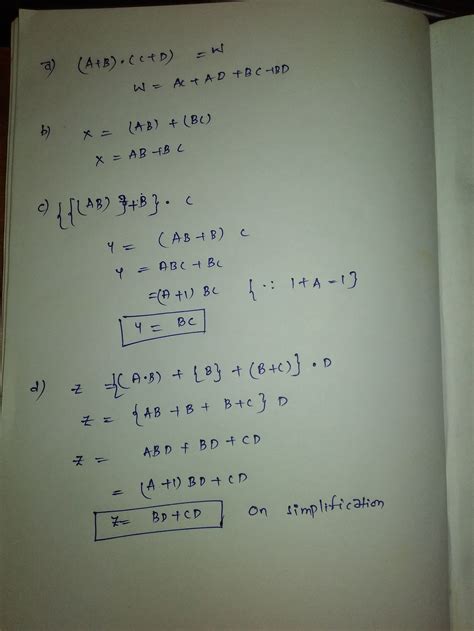 solved write the boolean equation for each of the logic circuits shown in 1 answer